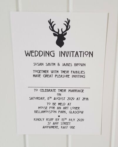 Rustic Wedding Invitations Glasgow
