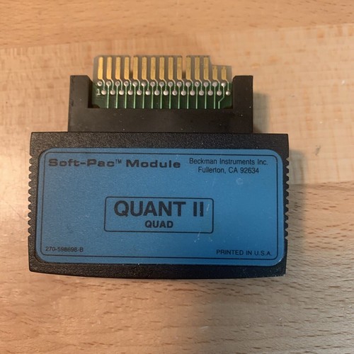 SOFT PAC MODULE QUANT II MODULE FOR BECKMAN DU-40 SPECTROPHOTOMETER ...