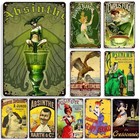 Absinthe Metal Tin Signs Beer Brand Metal Signs Wall Plate Vintage ...