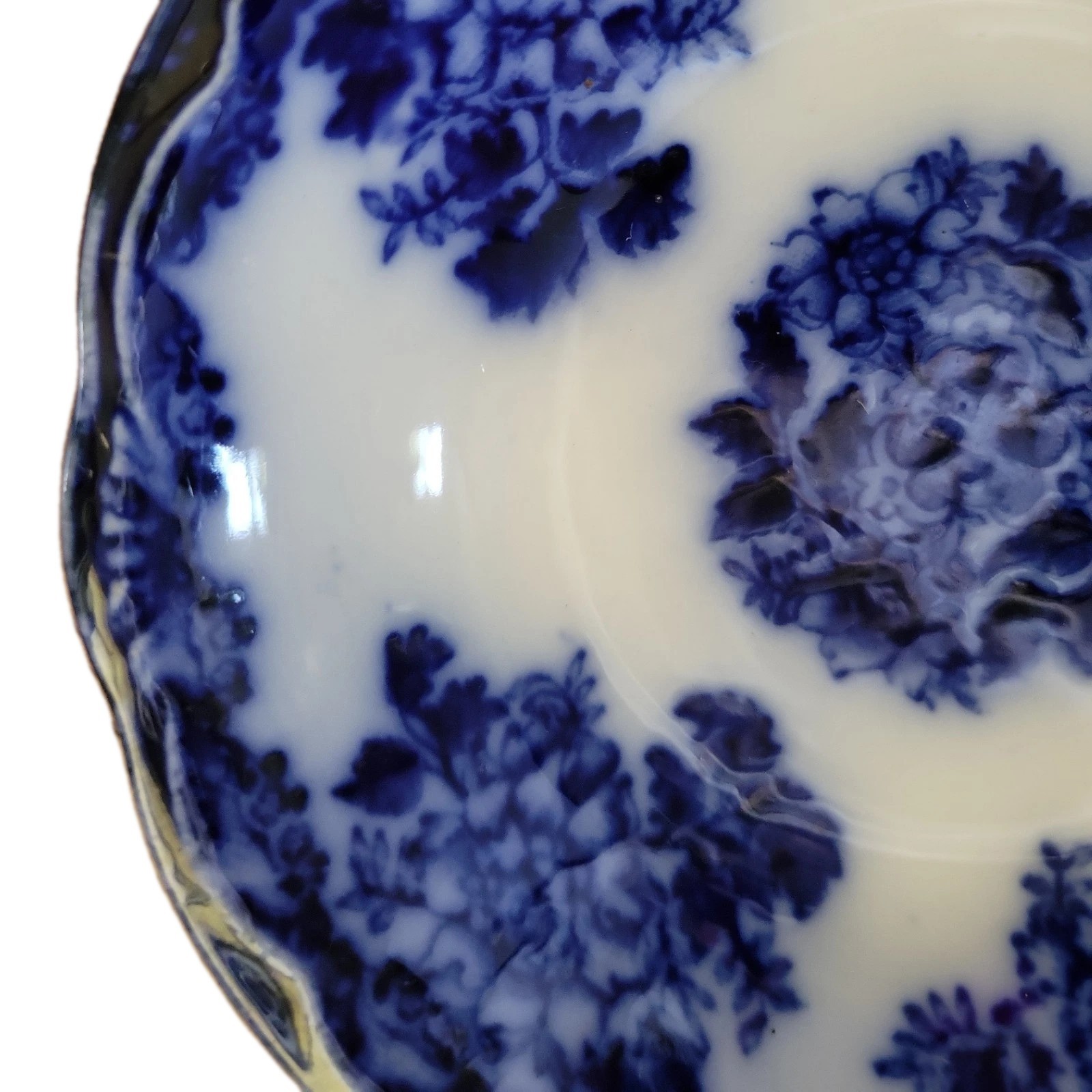 Set of 4 New Wharf Pottery Flow Blue Watteau Pattern 9” Bowl 1878-1894 ...