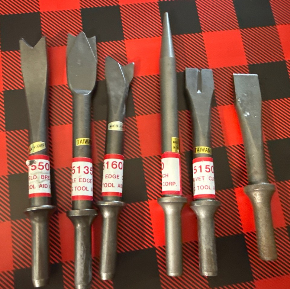 S&G TOOL AID 6pc PNEUMATIC AIR CHISEL PUNCH AUTO BODY WORK SET WELD BREAK “RUST” | eBay