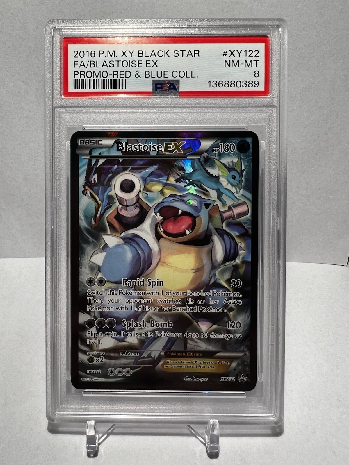 Blastoise Ex XY122 Full Art Red & Blue Collection Black Star Promo PSA ...