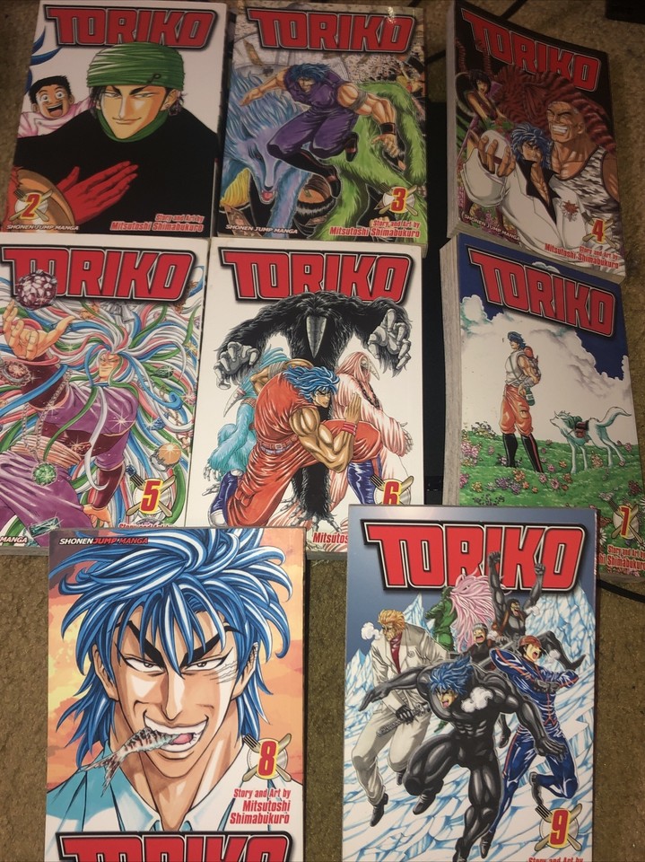 Toriko manga volume 2,3,4,5,6,7,8,9 rare out of print Manga LOT OUT OF ...