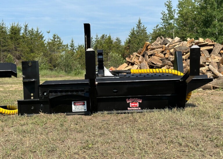 HWP-120 Adjustable Firewood Processor Attachment Bobcat CAT Deere Skid ...
