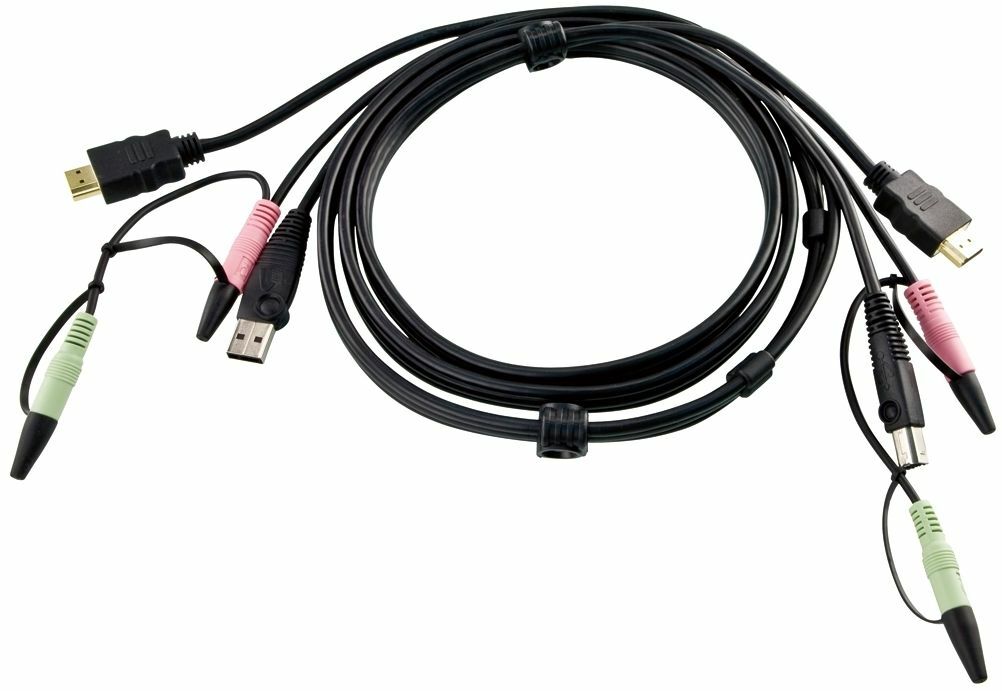 1.8m ATEN KVM Cable HDMI USB Keyboard Mouse Display KVMP Switch Box 2m ...