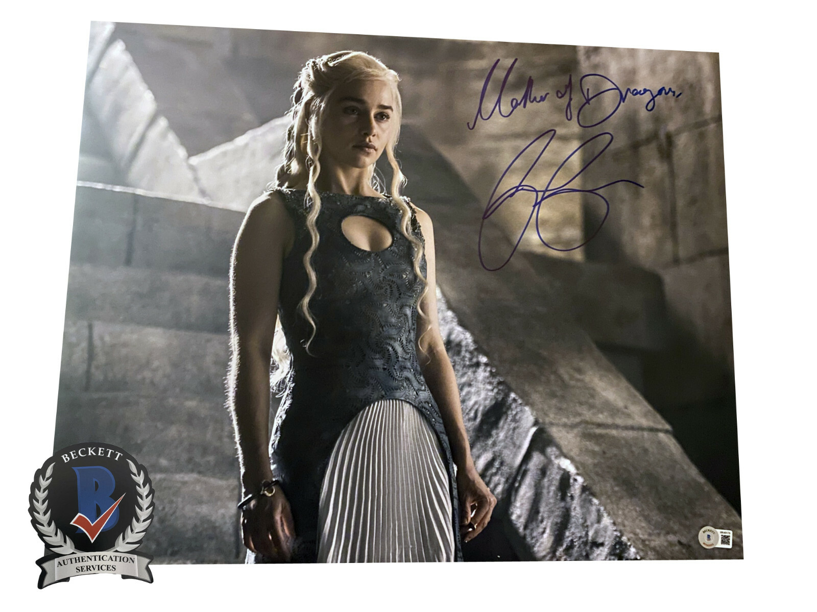 Emilia Clarke Autographed Signed 'Game Of Thrones' Autograph 16X20 ...