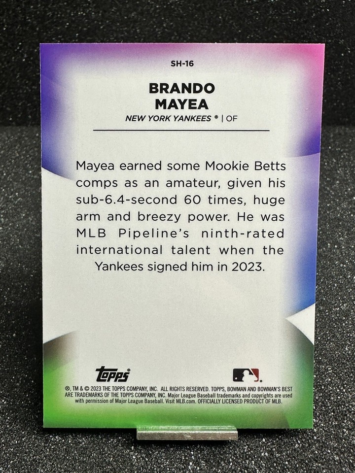 2023 Bowman’s Best Shellacked BRANDO MAYEA #SH-16 Yankees FREE SHIPPING ...