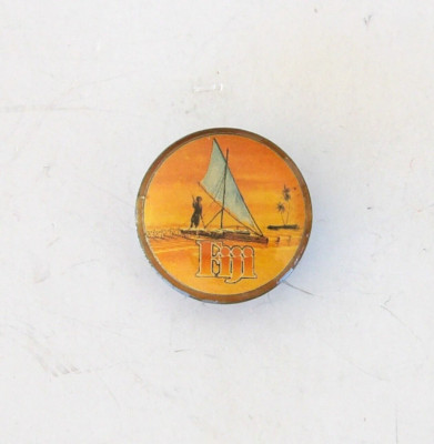 OLD FIJI ISLANDS FIJIAN TRAVEL SOUVENIR METAL LAPEL PIN HAT BADGE ...
