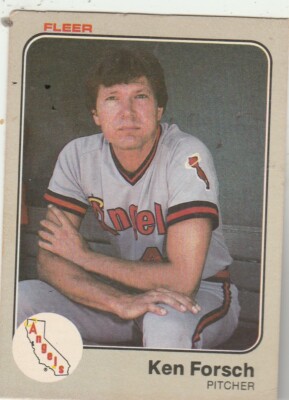 FREE SHIPPING-NRMINT-1983 Fleer #89 Ken Forsch Los Angeles Angels+BONUS ...