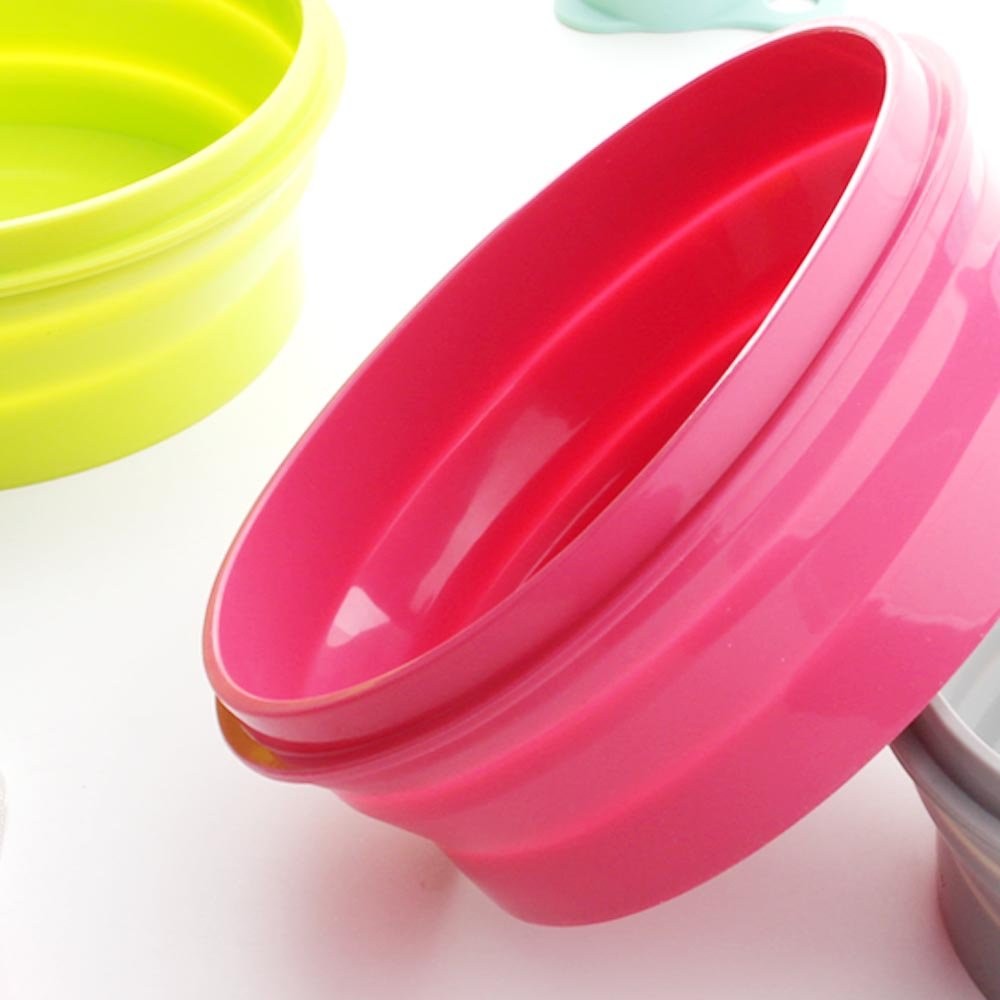 Silicone Collapsible Bowls - Silicone Folding Travel Bowl with Lids ...