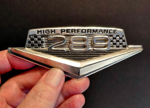 K Code FORD MUSTANG High Performance 289 Two Piece Fender Badge Emblem ...