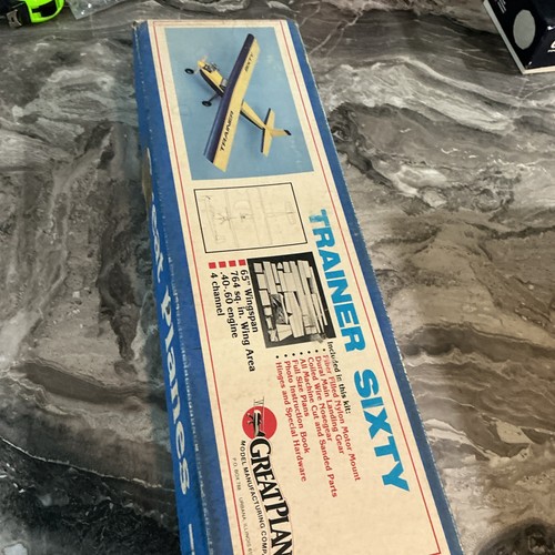 Great Planes Trainer Sixty 65” Wingspan Balsa Wood RC Model Plane Kit ...