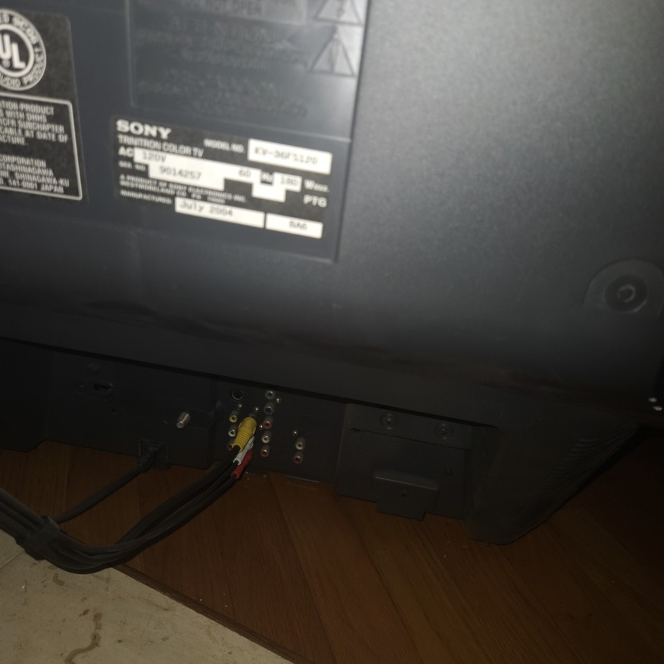 Sony Trinitron Wega 36" KV-36FS120 RARE Retro Gaming CRT TV Flat Screen ...