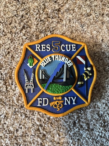 Code 3 FDNY Rescue 5 Blue Thunder Resin Patch Plaque #13024 | eBay