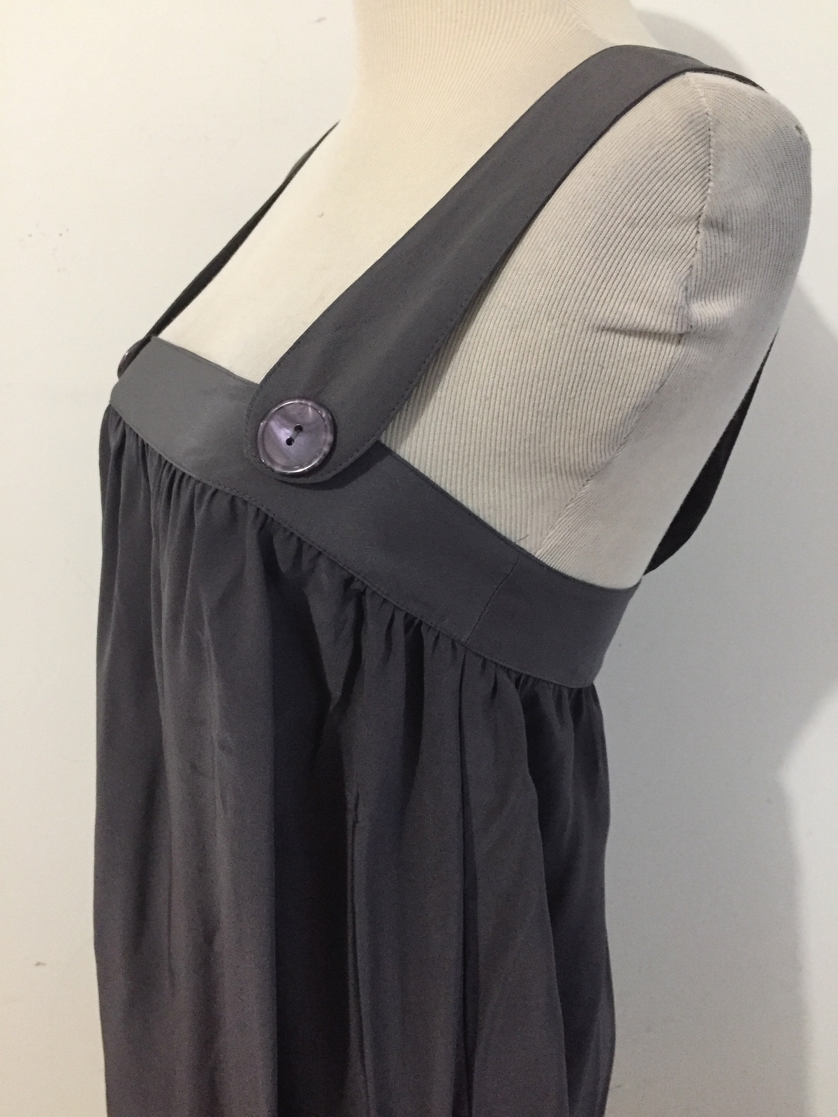 Fluet 100% Silk Sleeveless Dress Gray Size 2 NWT! | eBay