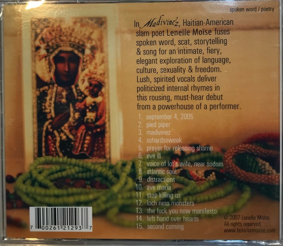 Madivinez by Lenelle Moïse (CD 2007) Spoken Word / Poetry *Brand New ...