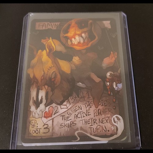 Binding of Isaac Four Souls Rare Promo Card "Famine" | eBay