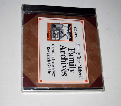 NEW SEALED Family Tree Makers Family Archives German Genealogical ...