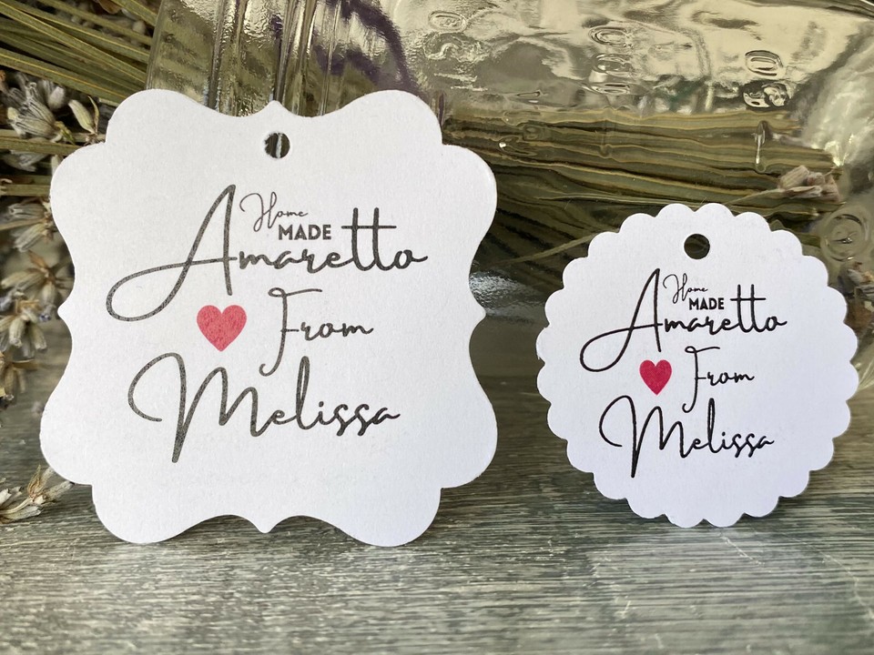 Homemade Amaretto Homemade Holiday Gift Tag Amaretto Liquor Tag ...