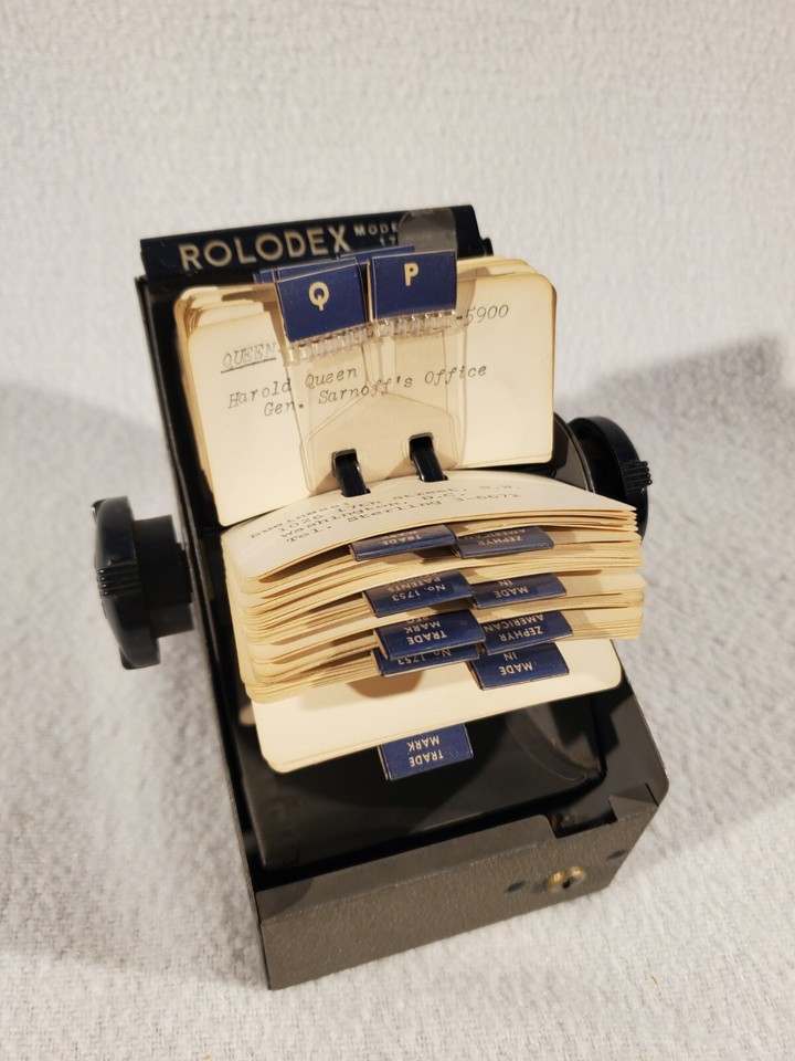 Vtg Zephyr Rolodex 1753 Model Tabletop Roll Top Office Address Phone ...