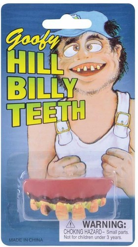 HILL BILLY REDNECK ROTTEN FAKE BUCK TEETH FUNNY JOKE TRICK PRANK BOYS ...
