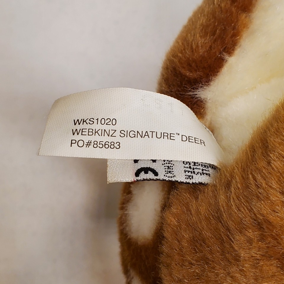12" Webkinz Signature Deer Doe Fawn Baby Stuffed Toy Plush Only NO CODE ...