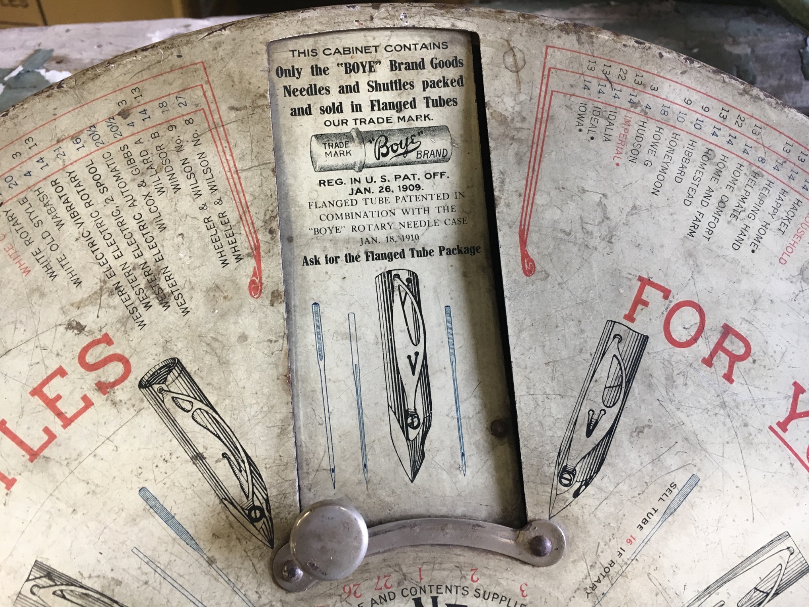 Antique c1908 The Boye Needle Co. Chicago spinning display store ...