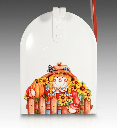 Mailbox Magnet (Partial Cover) Scarecrow Fence Fall Autumn Mail Box ...