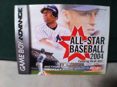 Gameboy Advance Game Manual "All Star Baseball 2004" | eBay