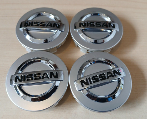 54 MM SILVER NISSAN WHEEL CENTER CAPS FITS MAXIMA ALTIMA MURANO 4 PCS ...