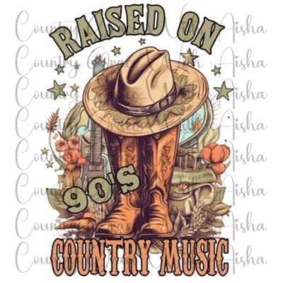 Sublimation Transfer Print Raised On Country Music Ready to Press Heat ...