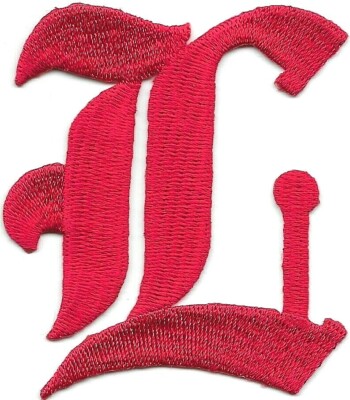 3" Fancy Red Old English Alphabet Letter L Embroidered Patch | eBay