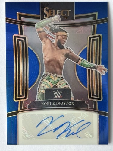 2024 Panini Select WWE Kofi Kingston /49 Blue Signatures Auto #SG-KKG ...