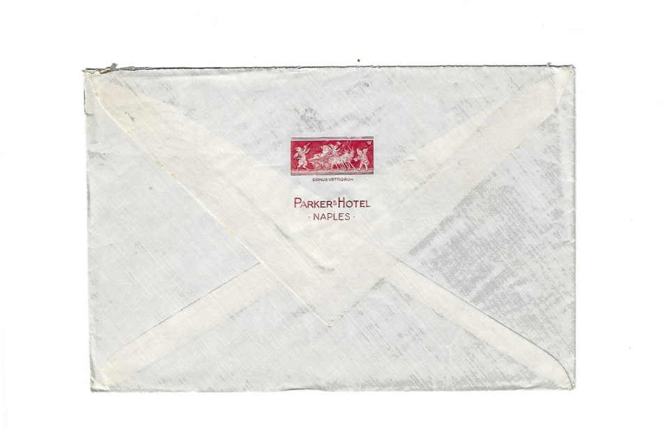 ITALY Cover sent from Napoli to Canada - Parker Hotel envelope | eBay