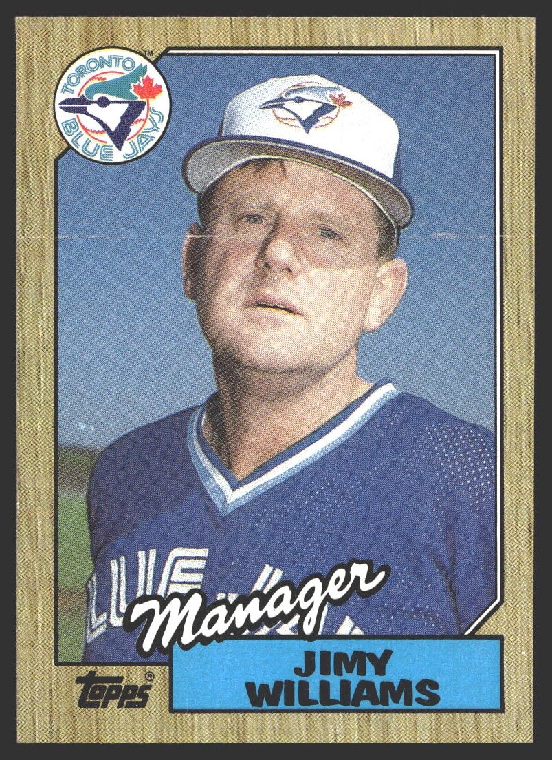Jimy Williams #786 1987 Topps Toronto Blue Jays | eBay
