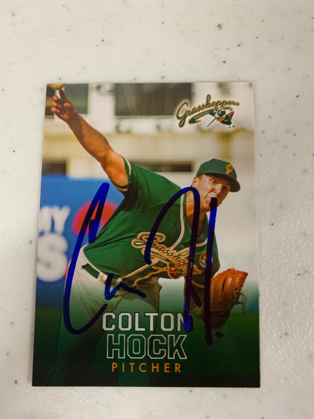 Colton Hock 2018 Signed Greensboro Grasshopper Team Card | eBay