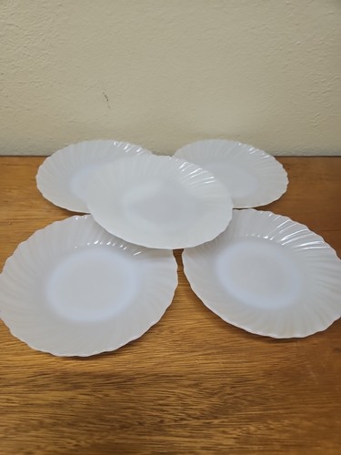 Vintage TERMOCRISA Plates White Milk Glass Saucers 5 3/4" Mexico Set of ...