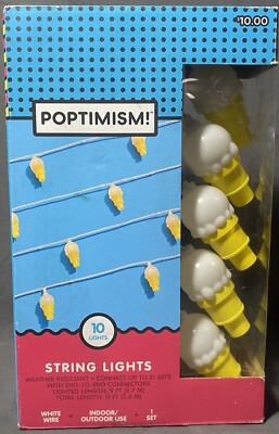 Poptimism ! Target 10 Ice Cream Cone String Lights RV Pool Indoor ...