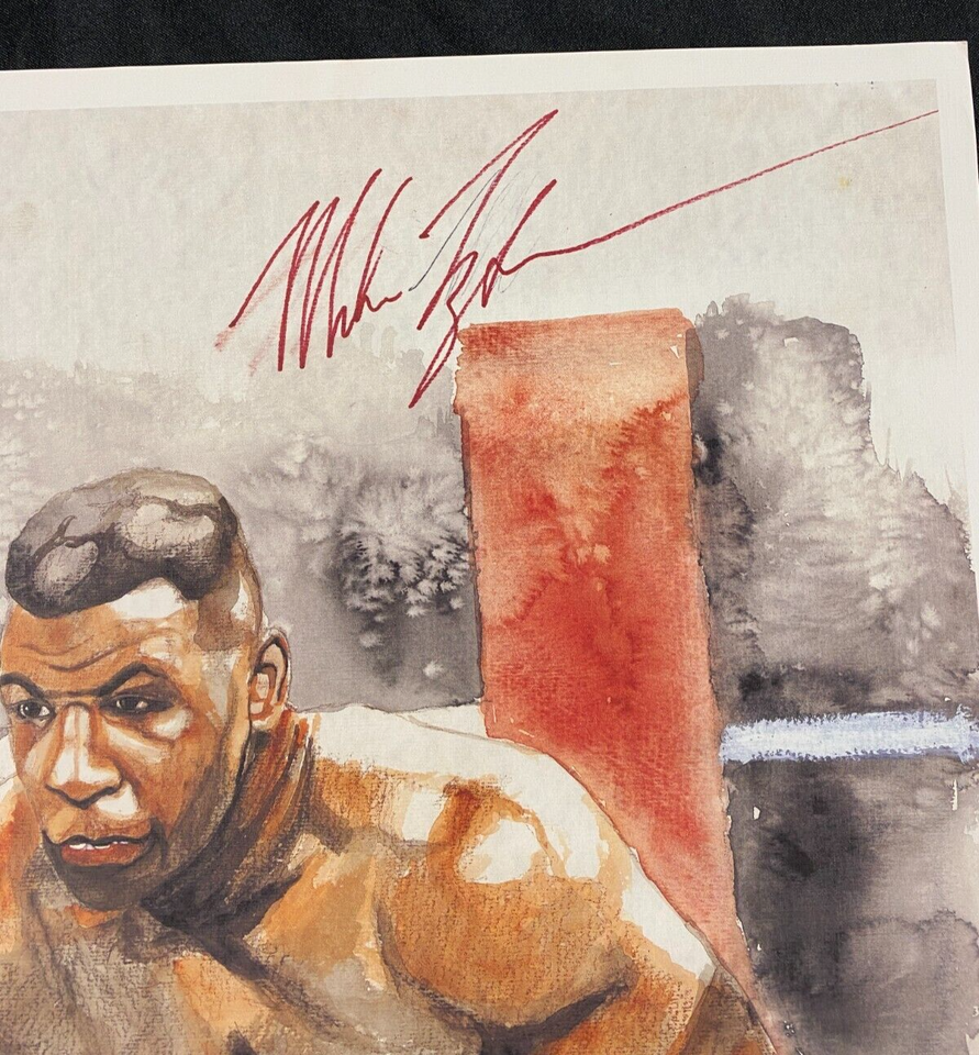 Mike Tyson Hand Signed Artist Proof 908/1000 Litho 25x19 w/ JSA COA NH ...