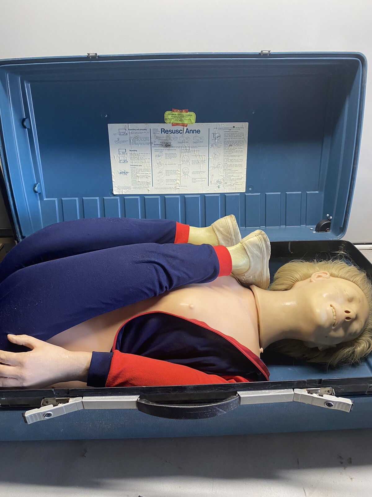 Laerdal Resusci Anne CPR Trainer EMT Training Manikin w/ Case Untested ...