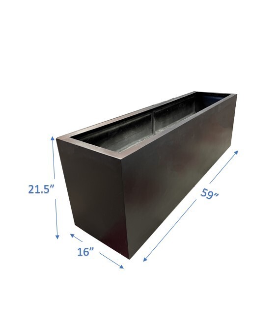 Fiberglass Planter Box, Gray, Minimalistic, Modern, Durable, Indoor ...