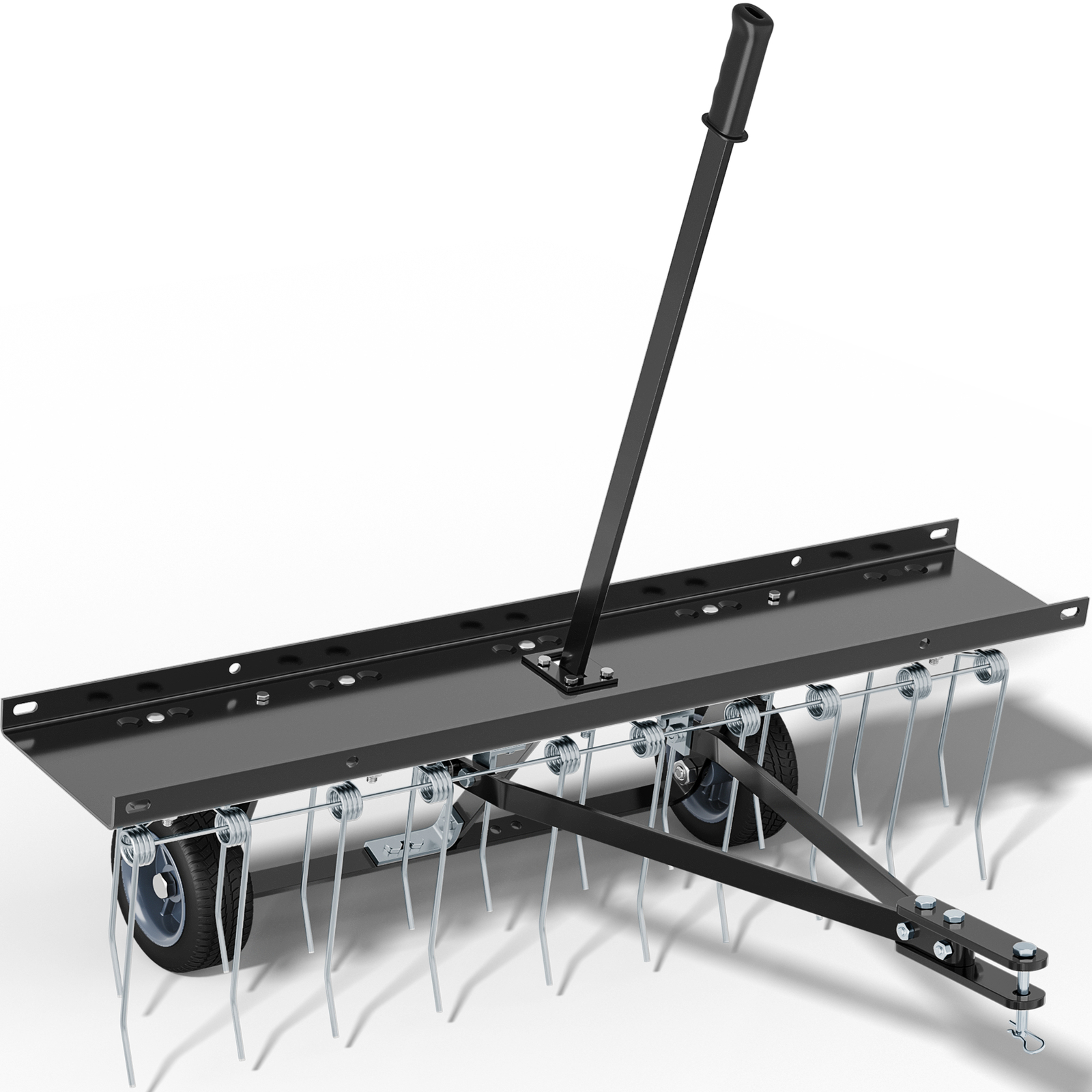 40" Dethatcher Tow Behind Lawn rake Sweeper W/ Transport Handle Rust ...