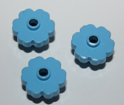 3 Fleurs Lego Medium Blue Plant Flower ref 4728 set 5861 5827 5877 5824 ...