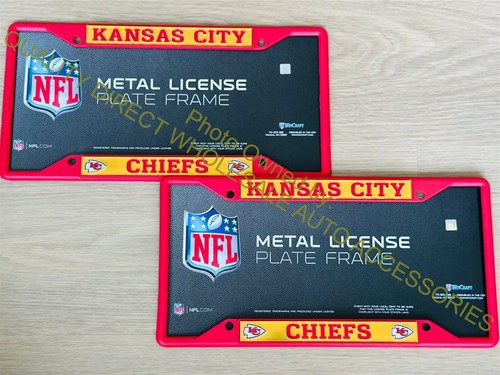 Two NFL Kansas City Chiefs Authentic License 2 Plate Frames OFFICIAL ...
