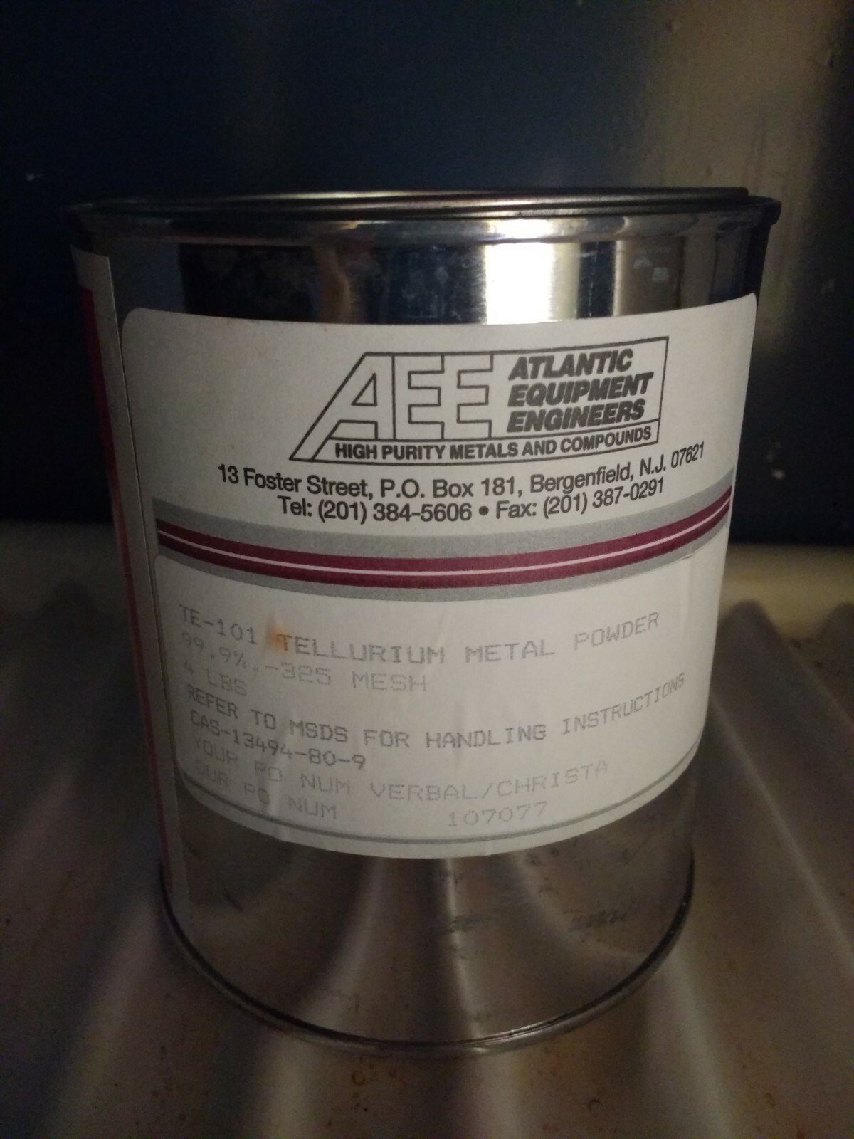 Tellurium Metal, Powder -325 mesh, 99.9%, 100g | eBay