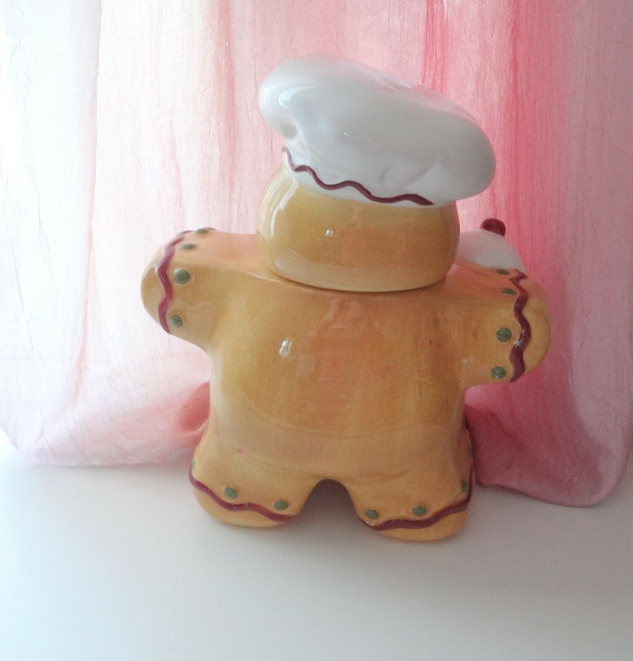 Designed Laurie Gates Gingerbread Man Xmas Cookie Jar Holiday Treats ...