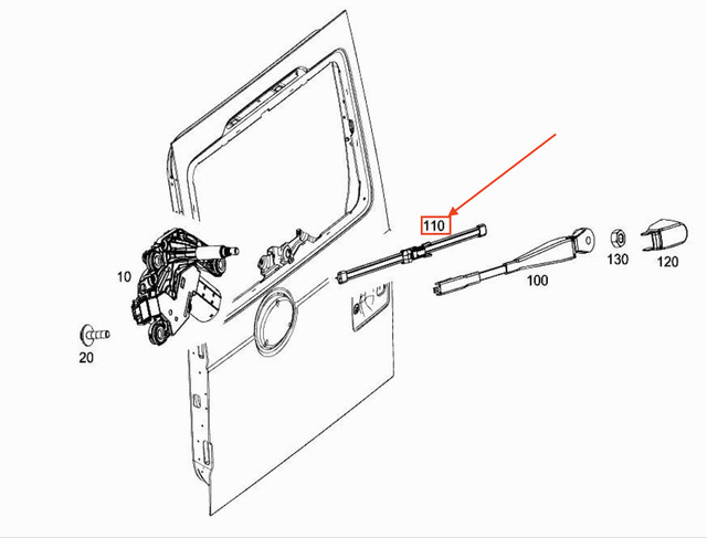 MERCEDES-BENZ G W463 REAR GLASS WIPER BLADE A46382403197167 ORIGINAL ...