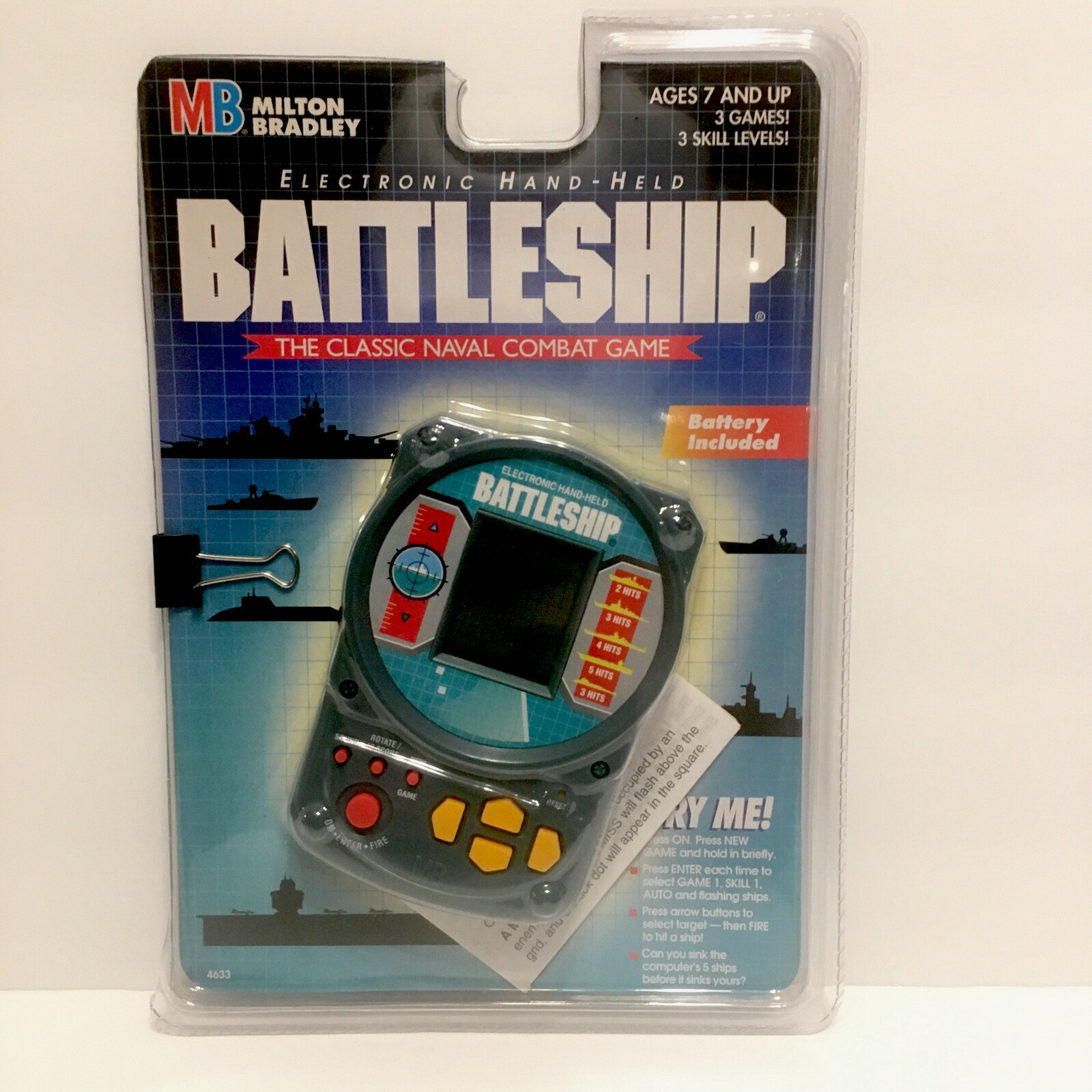 Vintage 1995 MB Battleship LCD Electronic Handheld Video Game - TESTED ...