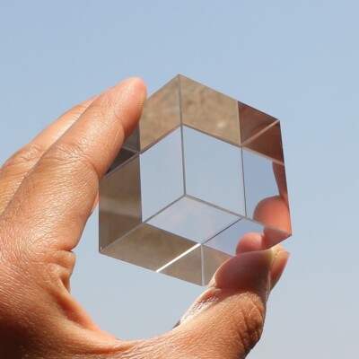 Optical Cube Prism Crystal Glass Science Light Hexahedron Prism for ...