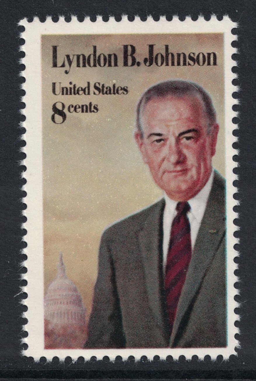 Scott 1503- Lyndon B. Johnson, 36th US President- MNH 8c 1973- unused ...